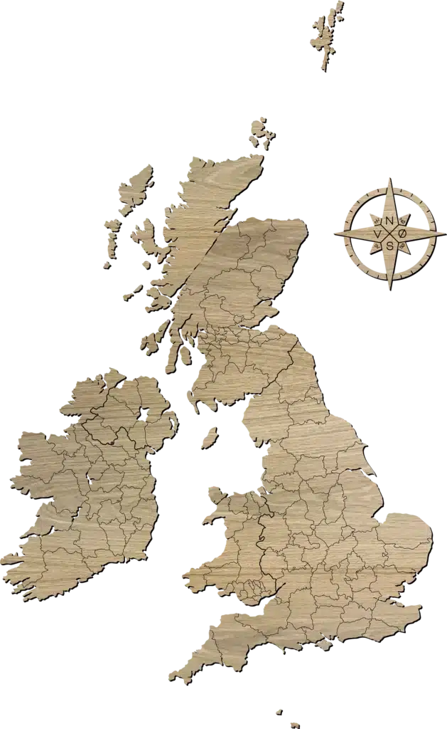 Stort ud valg af Landkort - Gør din væg mere unik - World In Wood