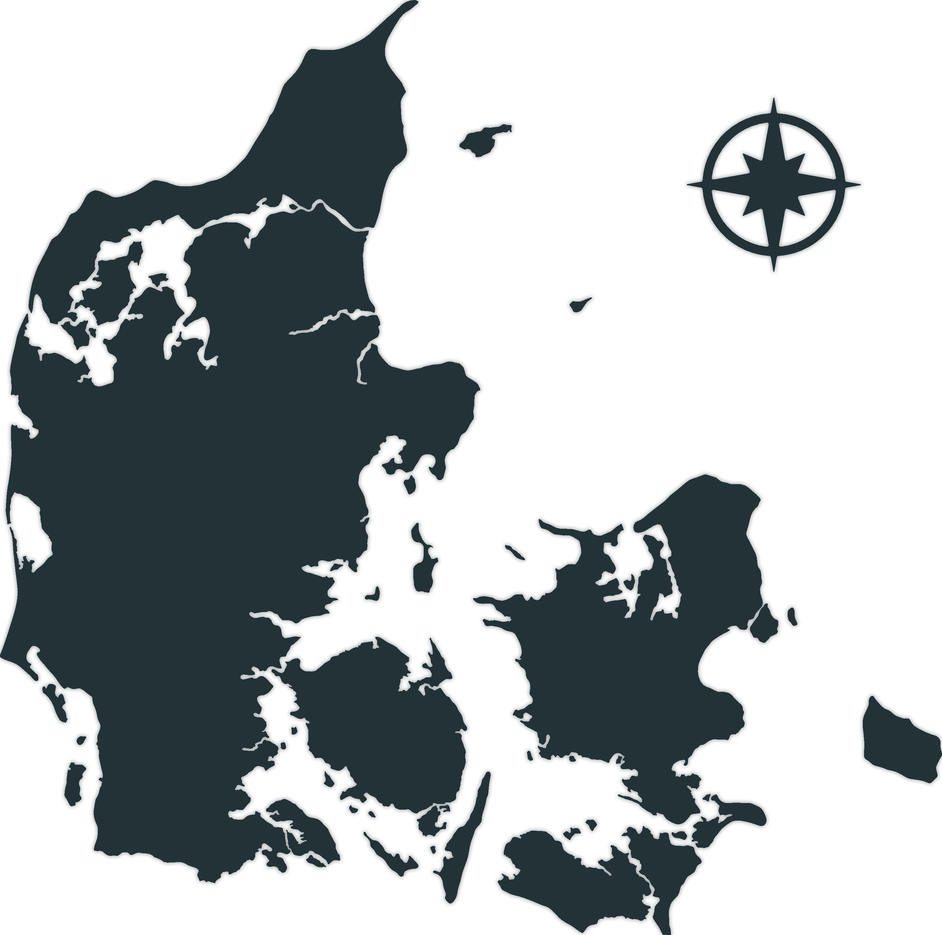 Danmarkskort i træ - World In Wood